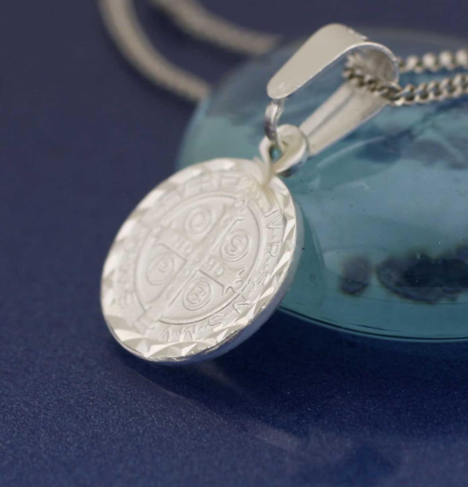 St. Benedict, Sterling Silver Saint Benedict Small Medal, Sterling ...