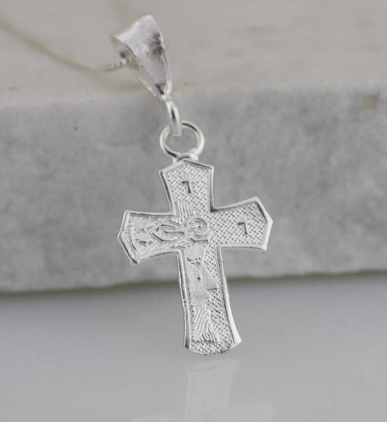 Silver Cross Necklace Sterling Silver Small Cross Necklace - Etsy