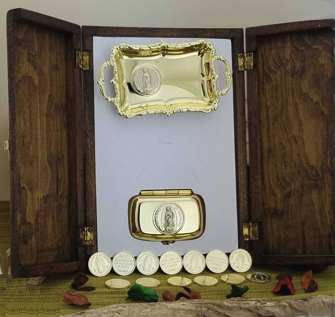 Wedding Traditional Arras Box With 13 Coins Wedding, Gold Plate Box and ...