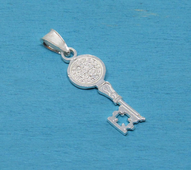 St Benedict Key, Small Saint Benedict Key Necklace, St Benedict Key ...