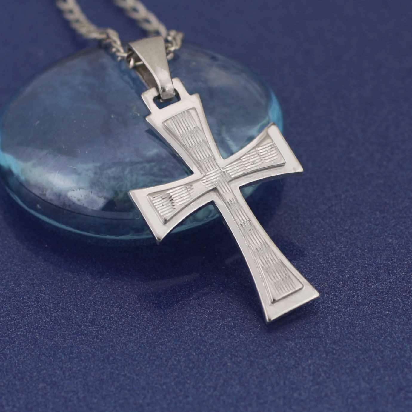 Cross Necklace Sterling Silver Cross Necklace Silver Cross | Etsy