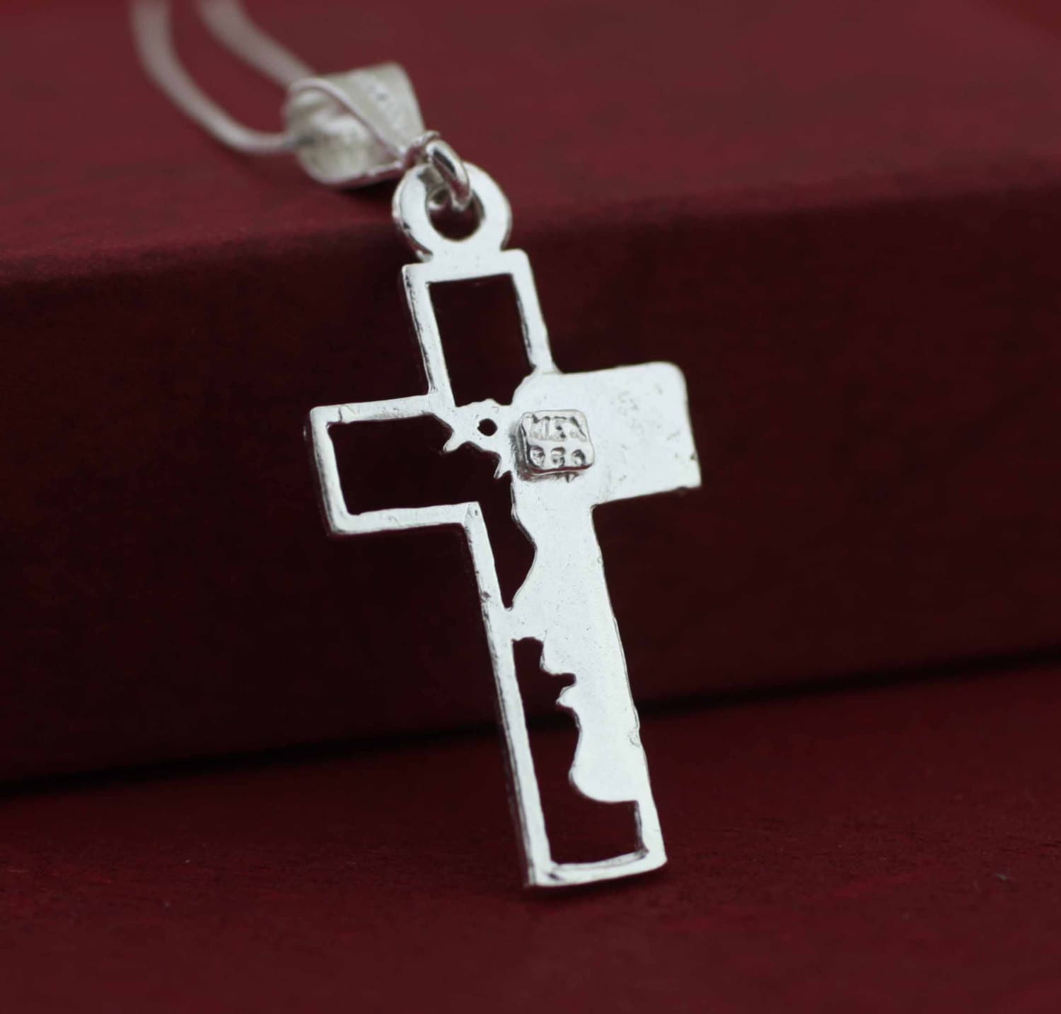 Silver Cross Necklace Sterling Silver Small Cross Necklace - Etsy