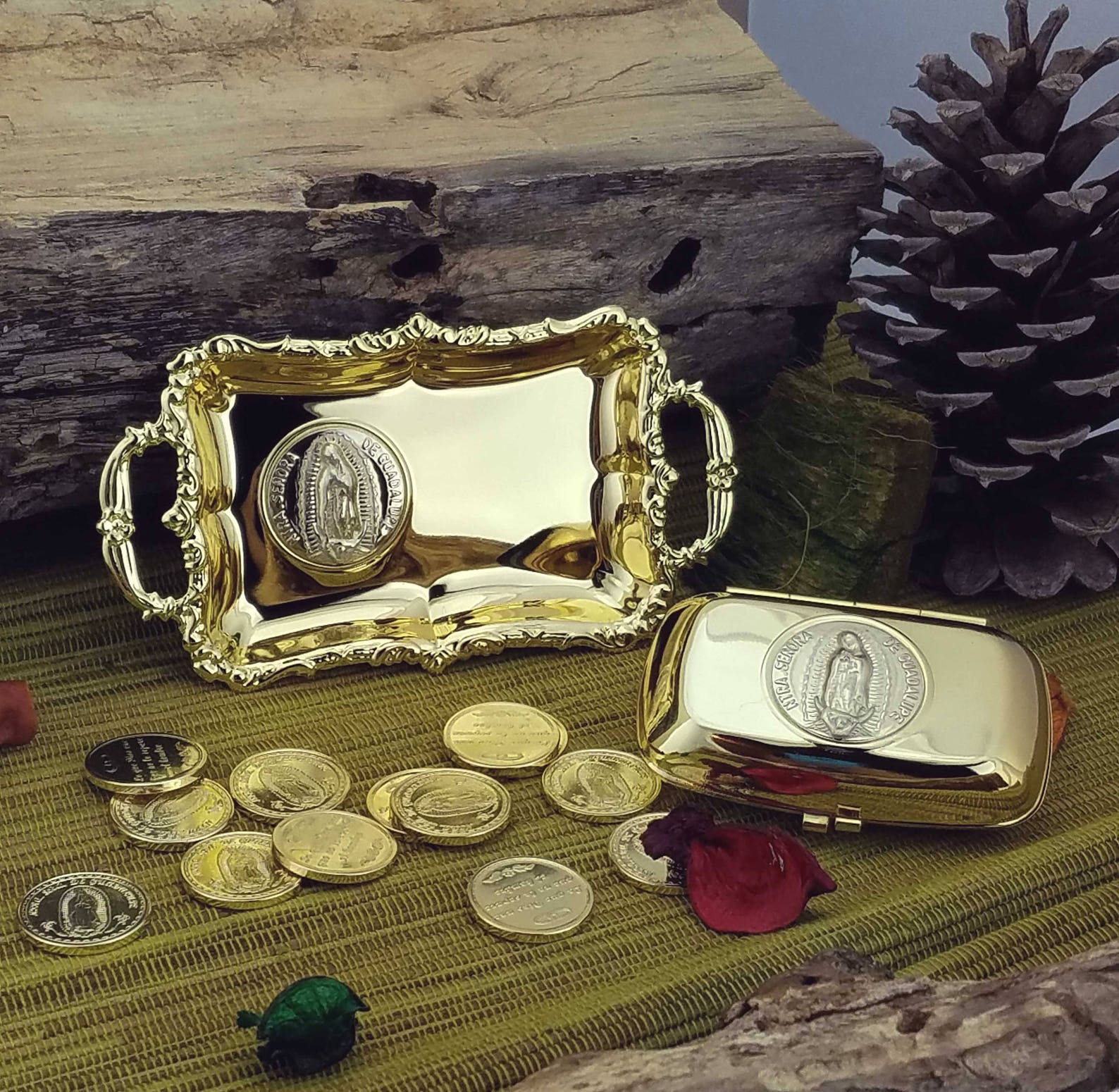 Wedding Traditional Arras Box With 13 Coins Wedding Gold - Etsy