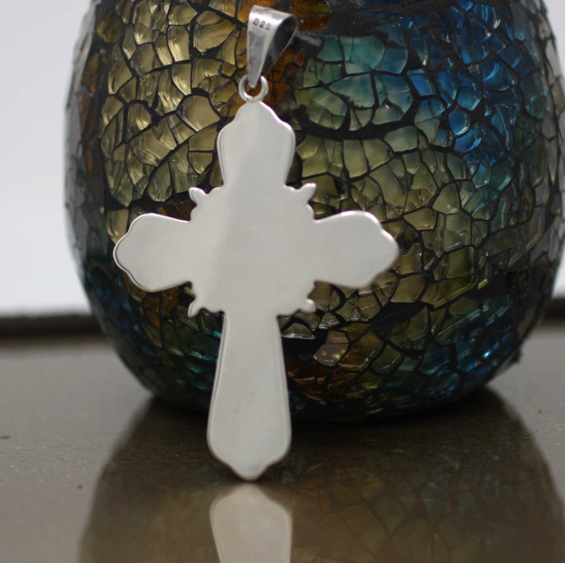 Silver Large Cross Necklace Sterling Silver XL Cross - Etsy