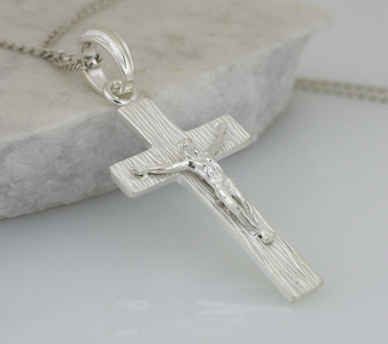 Solid Cross Necklace Heavy Cross Necklace Men's | Etsy