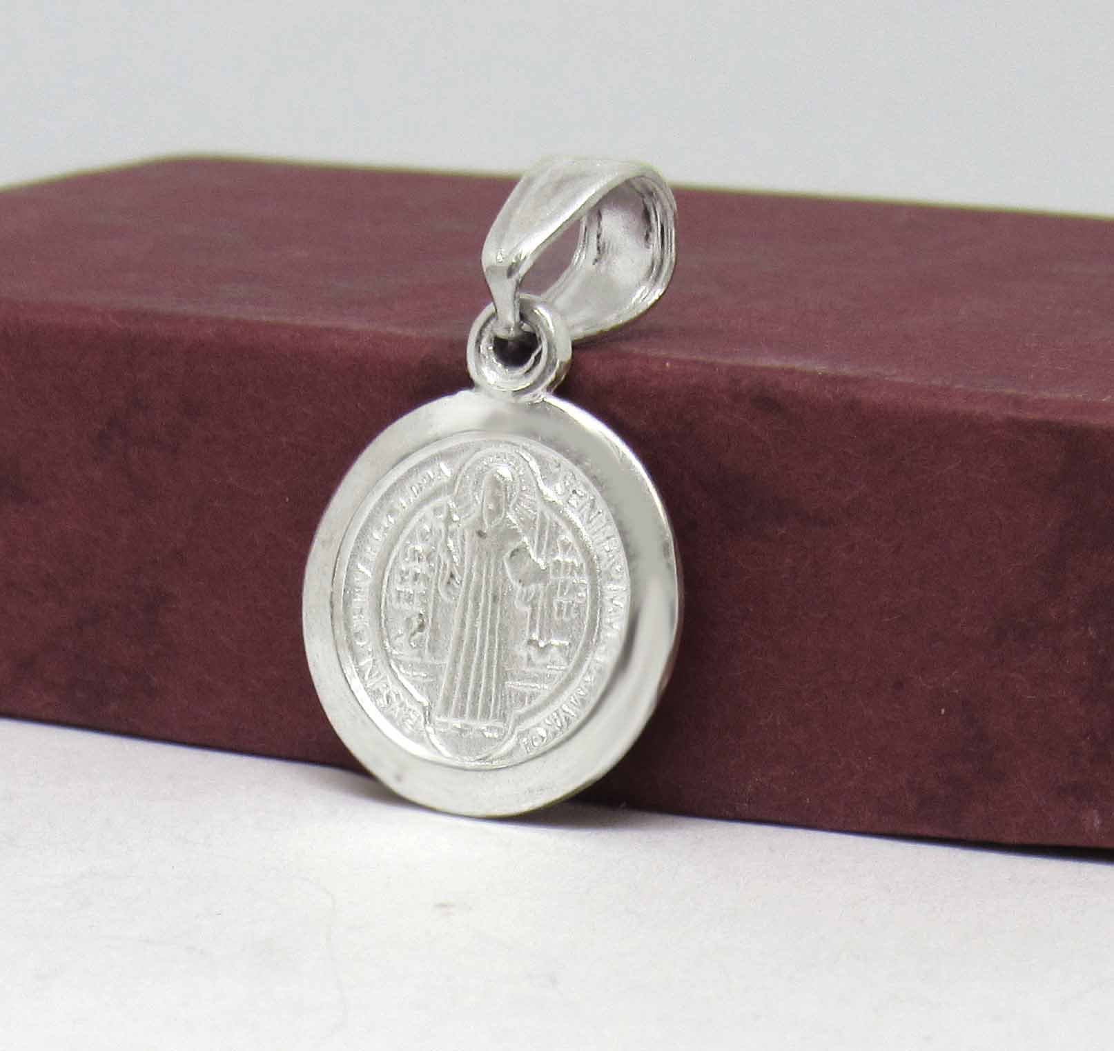 Sterling Silver Saint Benedict Medal Silver Saint Benedict - Etsy