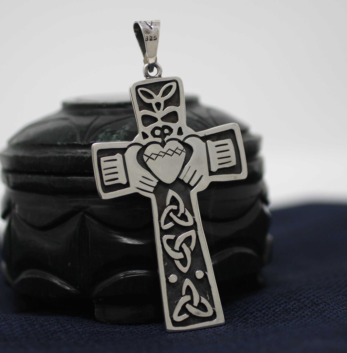 Silver Large Cross Necklace, Sterling Silver XL Cross Necklace ...