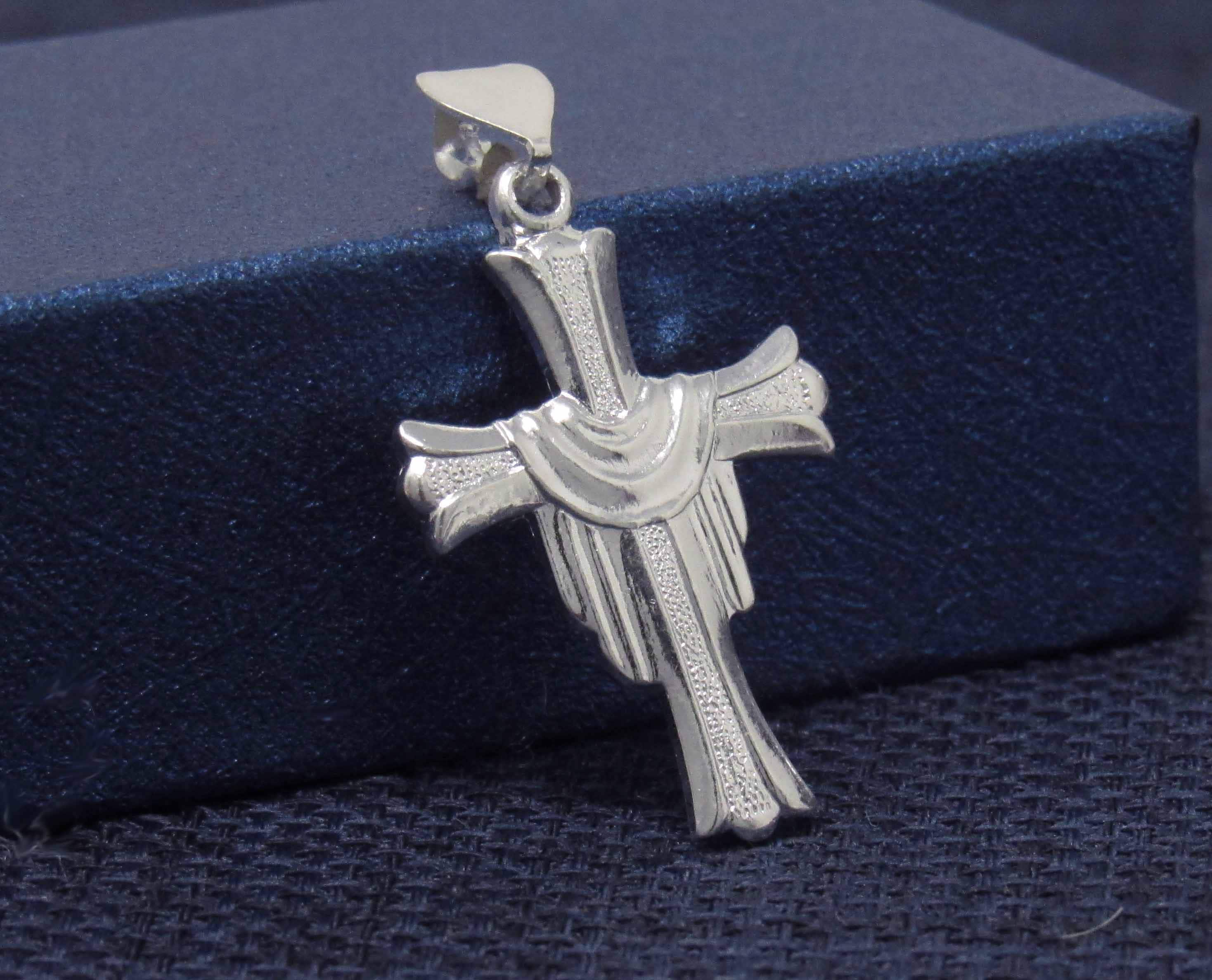 Sacred Mantle Cross Sterling Silver Cross Necklace Silver - Etsy