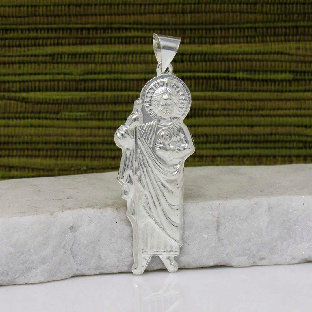 Sterling Silver St Jude Necklace, Sterling Silver Saint Jude Apostle ...