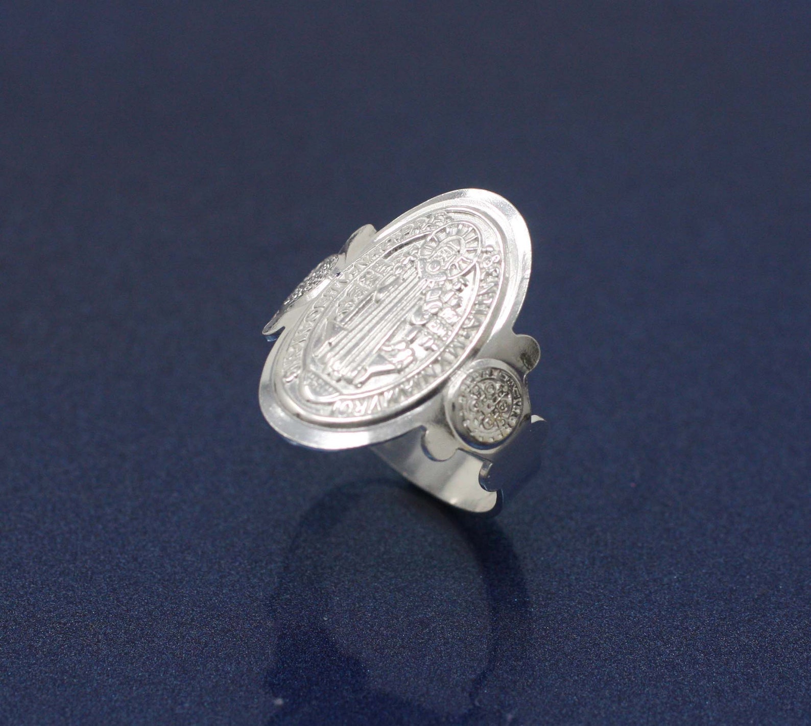 Saint Benedict Ring Sterling Silver Saint Benedict Ring | Etsy