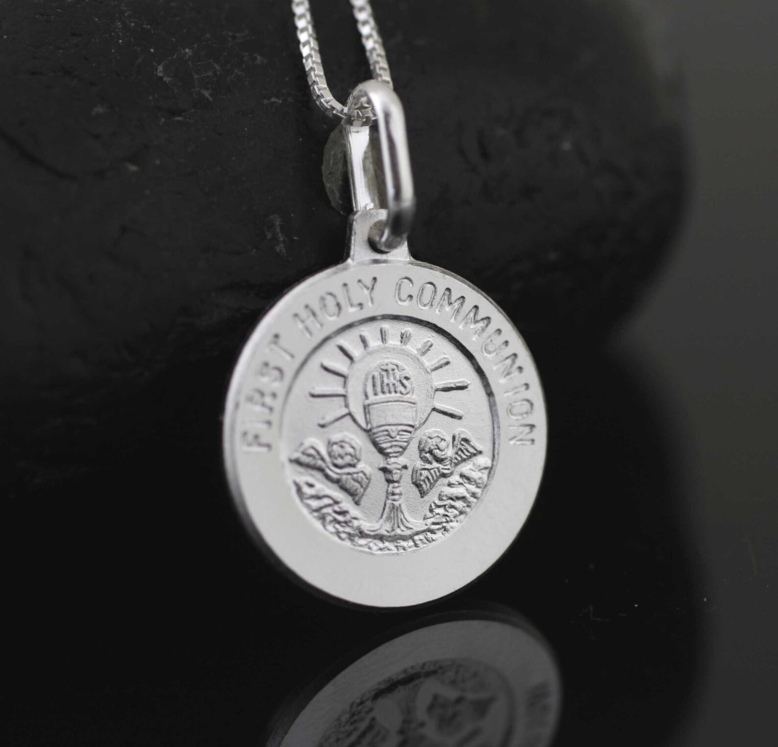 First Communion Necklace Sterling Silver First Communion - Etsy
