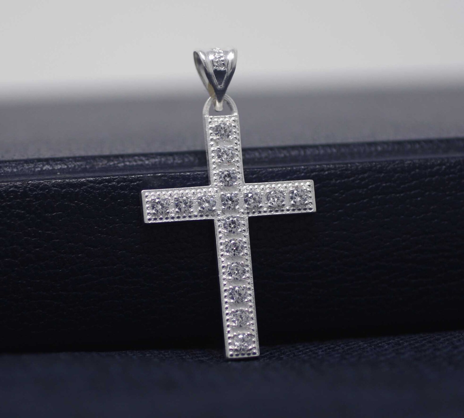 Cross Necklace Sterling Silver Cross Necklace Silver Cross - Etsy