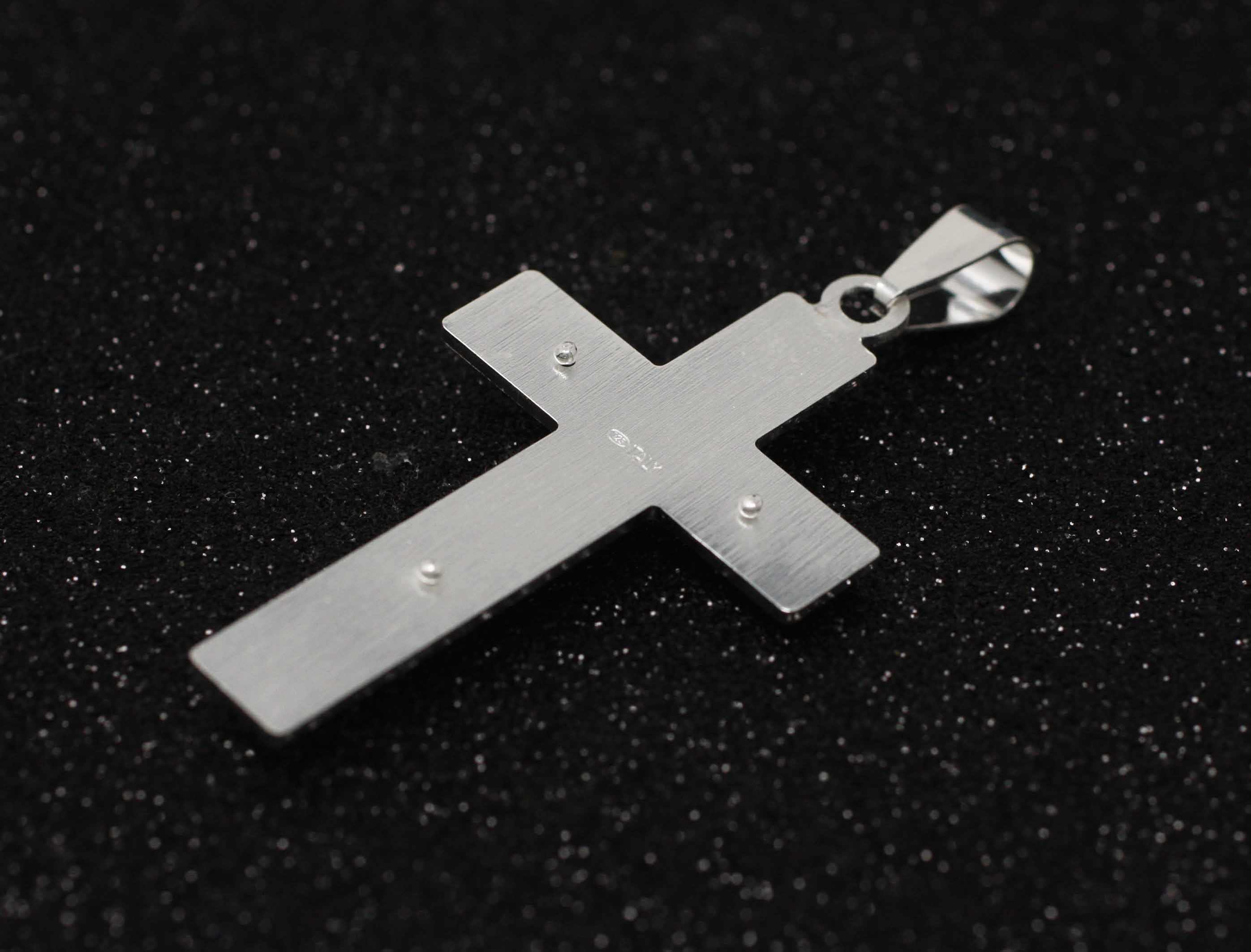 Solid Cross Necklace, Sterling Silver Cross Necklace, Men's Necklace ...