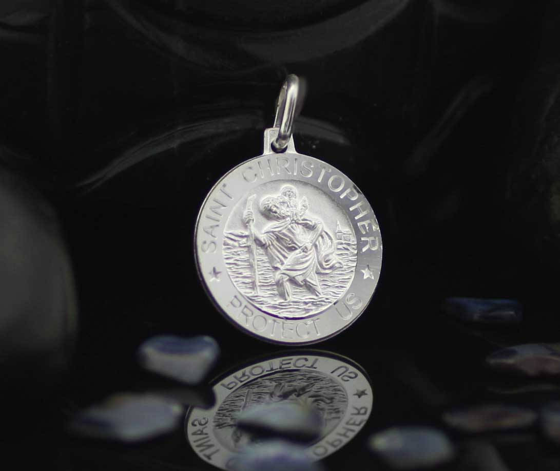 Silver Saint Christopher Necklace Sterling Silver St - Etsy