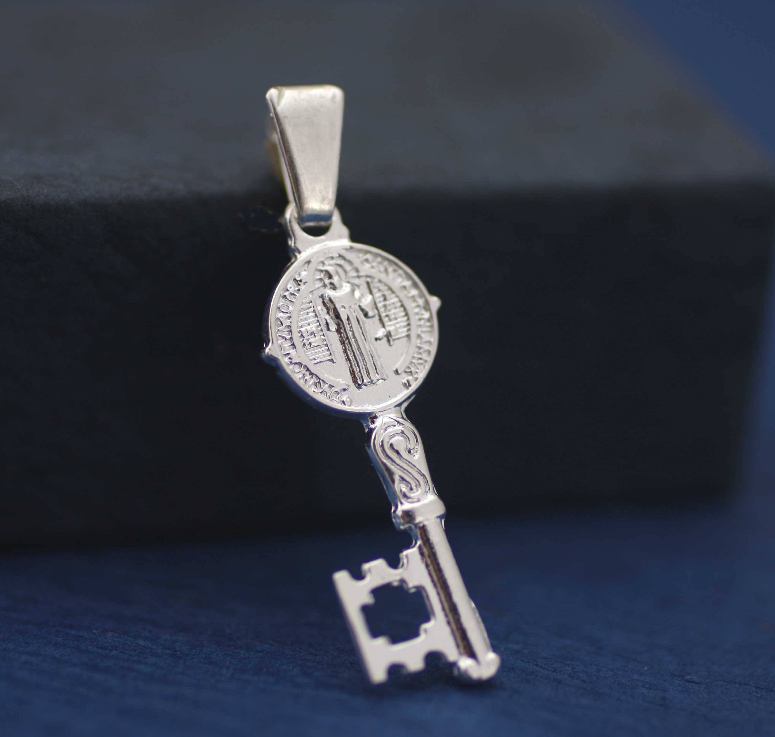 Silver St Benedict key Sterling Silver Saint Benedict key | Etsy
