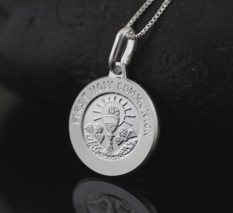 First Communion Necklace Sterling Silver First Communion - Etsy