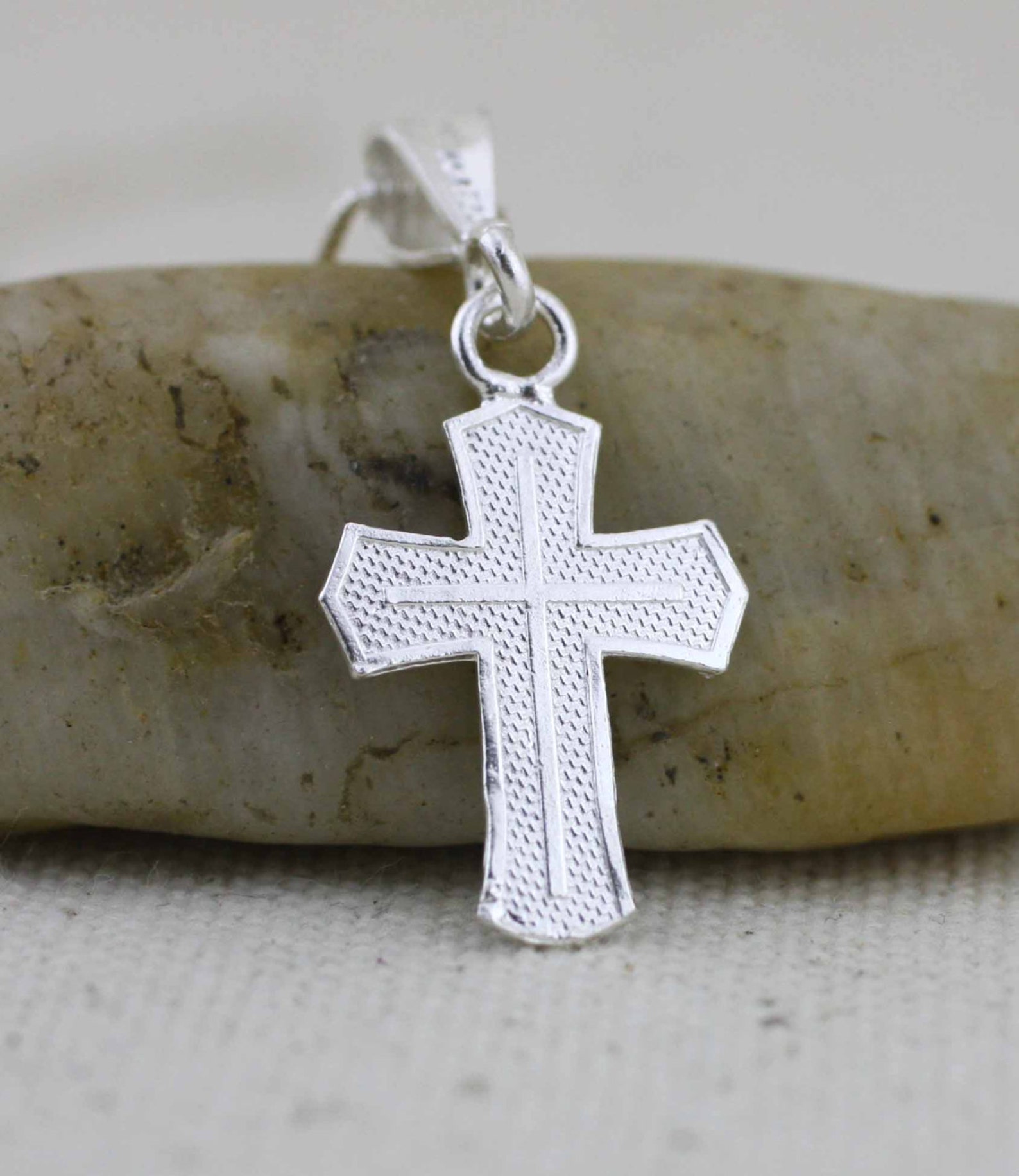 Silver Cross Necklace Sterling Silver Small Cross Necklace - Etsy