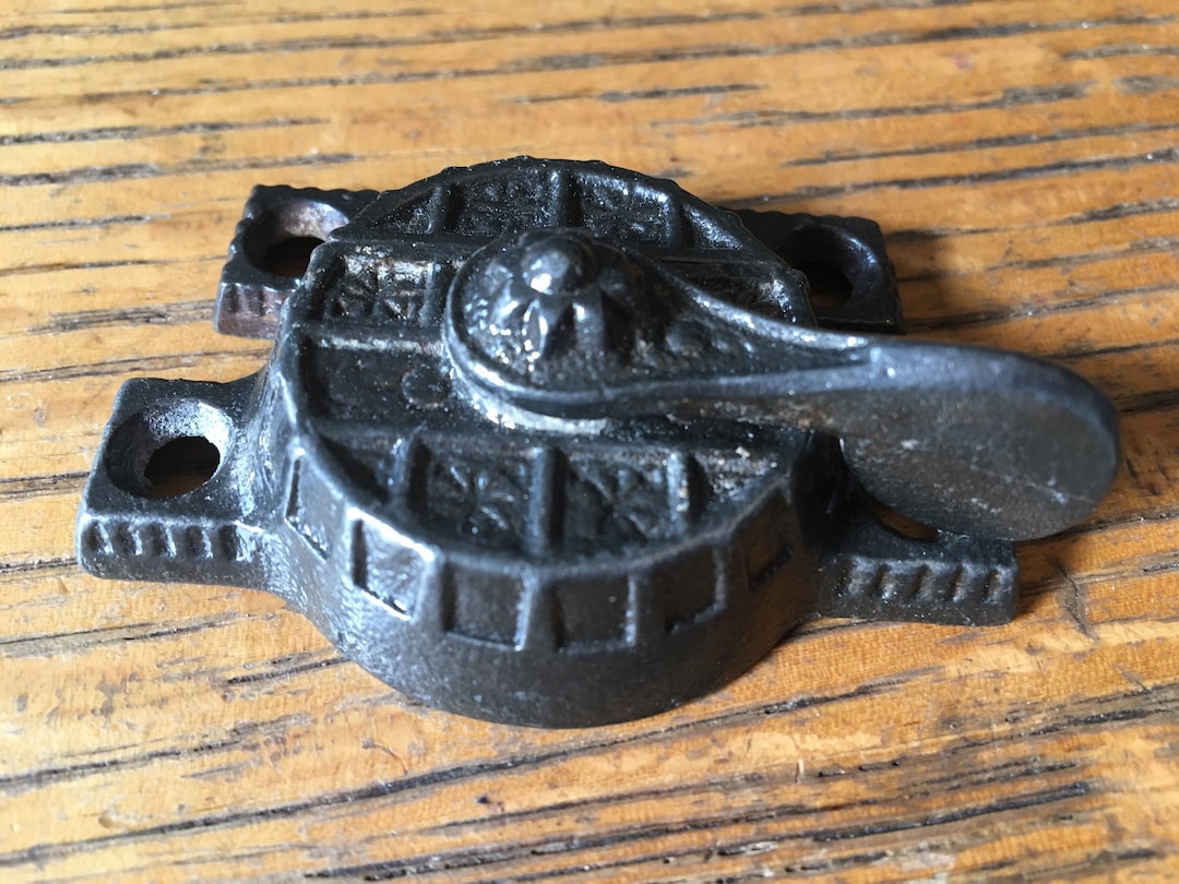 Antique Cast Iron Window Sash Lock 2 - Etsy