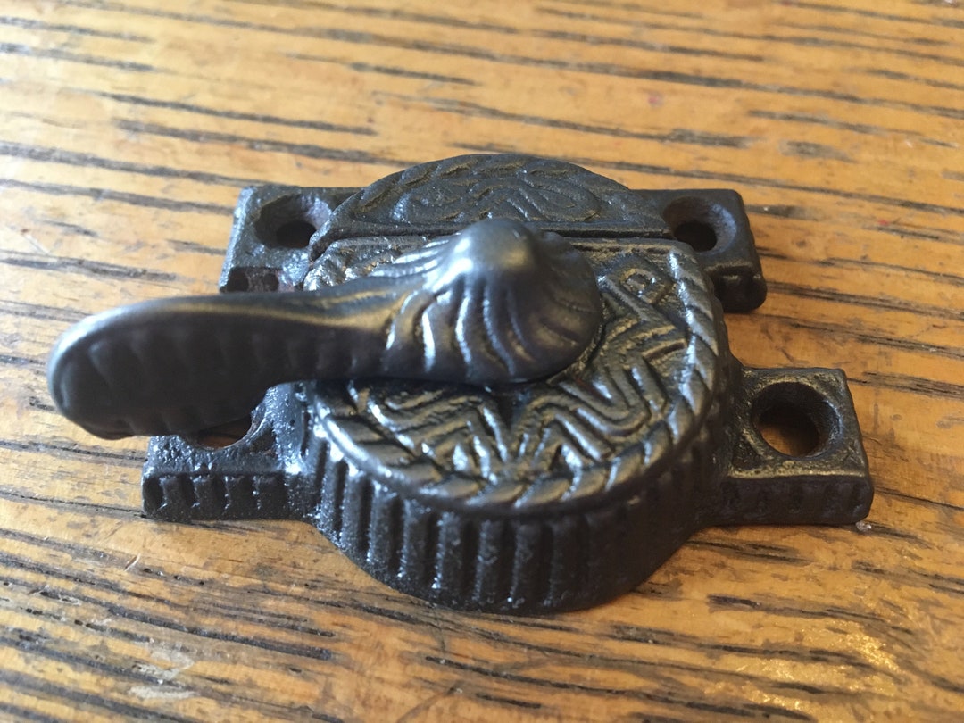 Antique Cast Iron Window Sash Lock 2 - Etsy