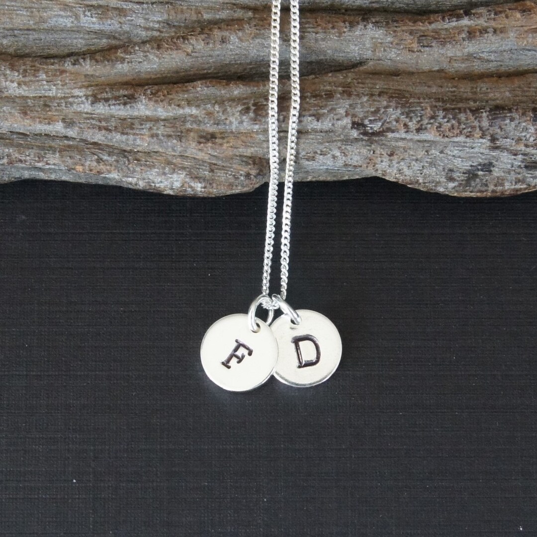 Sterling Silver Initial Necklace, Personalized Necklace, Customized ...