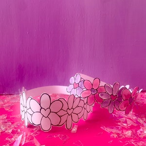 Printable Coloring Paper Flower Crown, Floral Crown, Watercolor Craft ...