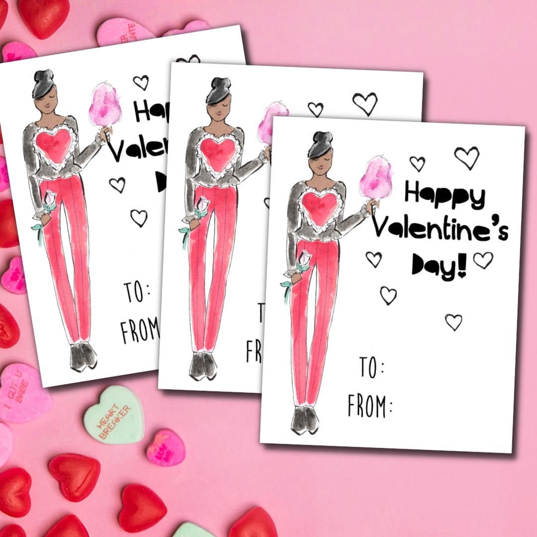 PRINTABLE Valentine Card Girl Valentine Card Printable Classroom ...