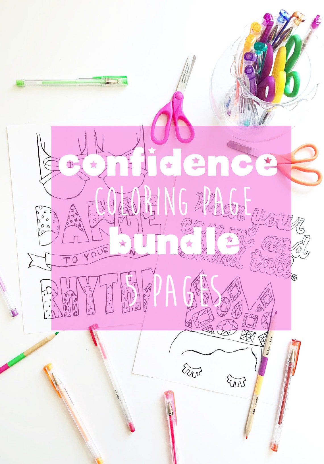 Confidence Coloring Package, Kindness, Self-esteem Coloring Pages ...