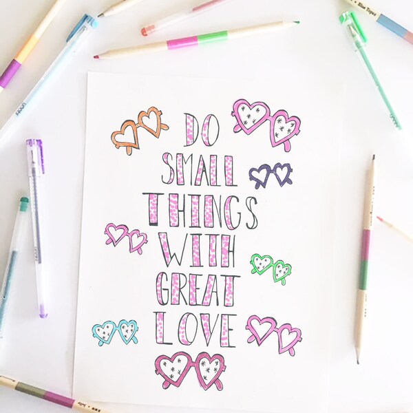 Small Things Coloring Page - Etsy