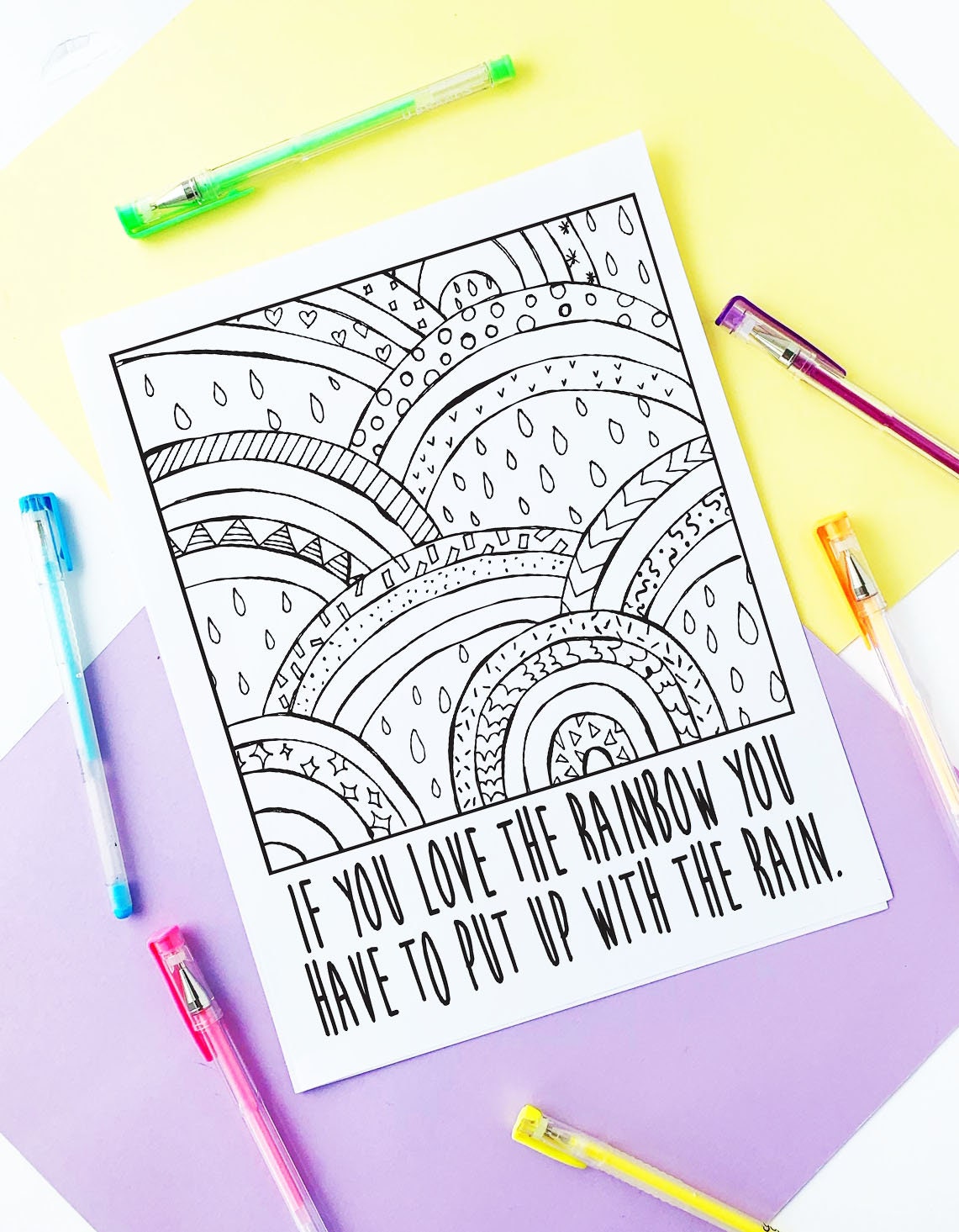 Kids Printable Coloring Page "if You Love the Rainbow", Kids Coloring ...