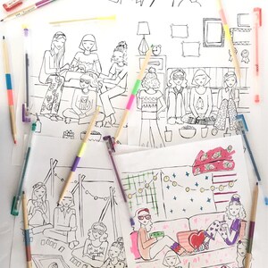 Printable Coloring Slumber Party Pages,tween Slumber Party, Girls ...