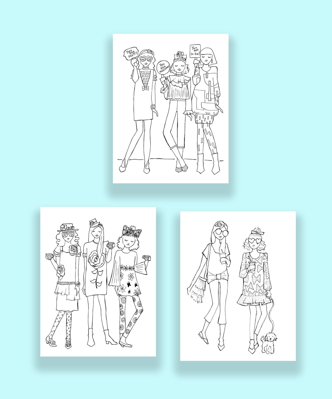 Friendship Bundle | Friendship, Kindness | Coloring Pages, Fashion ...