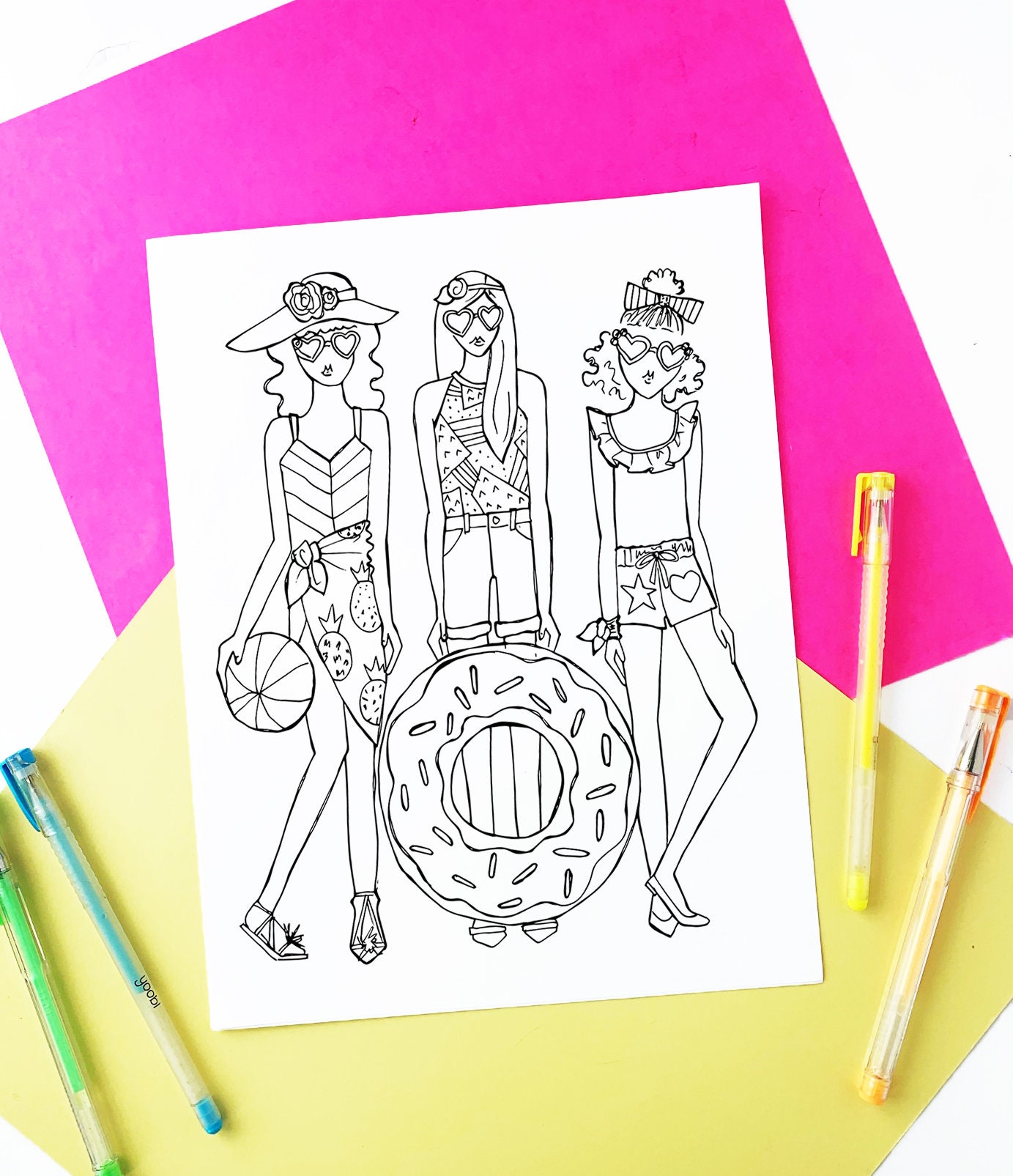 Girl Friends Coloring Pages
