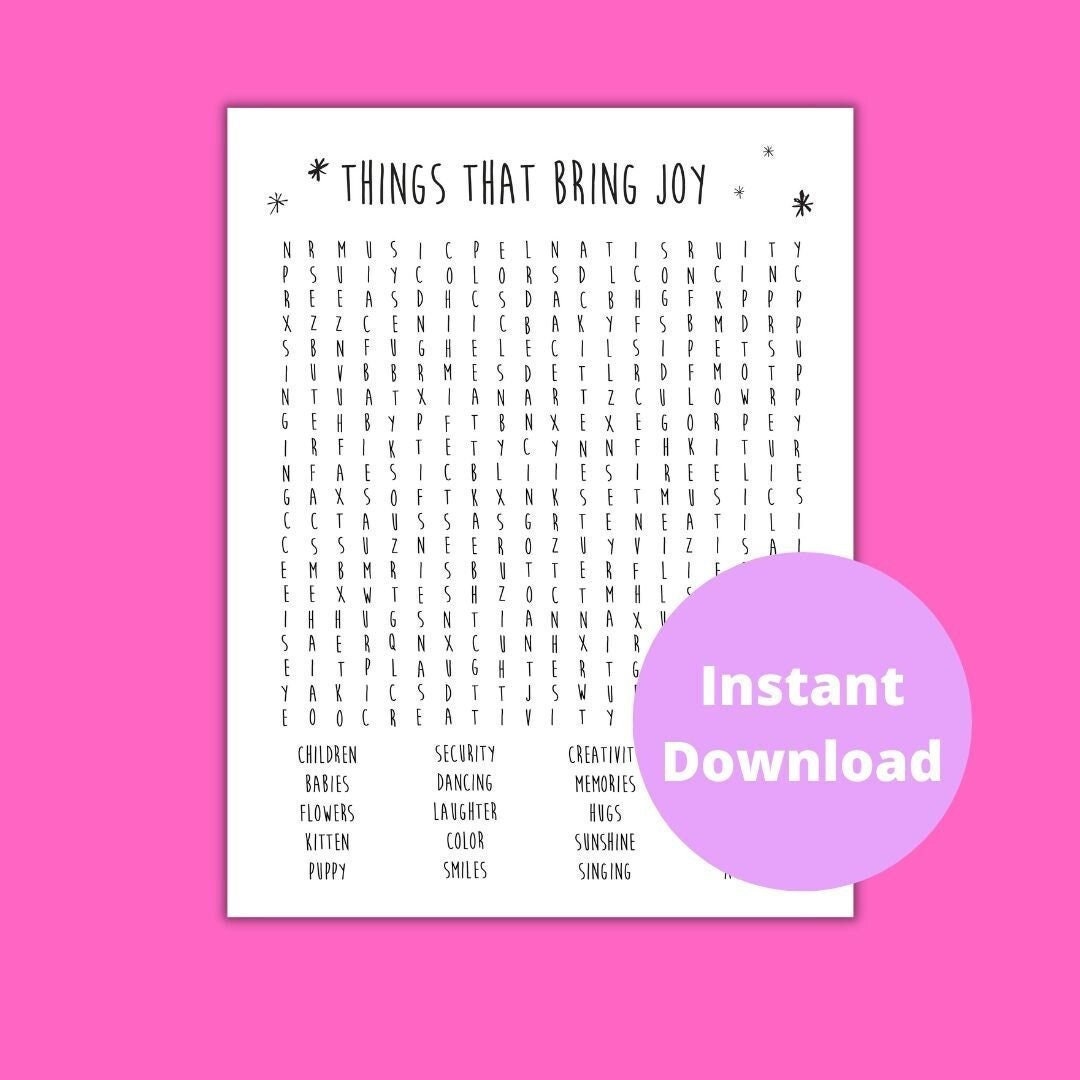Joy Word Search