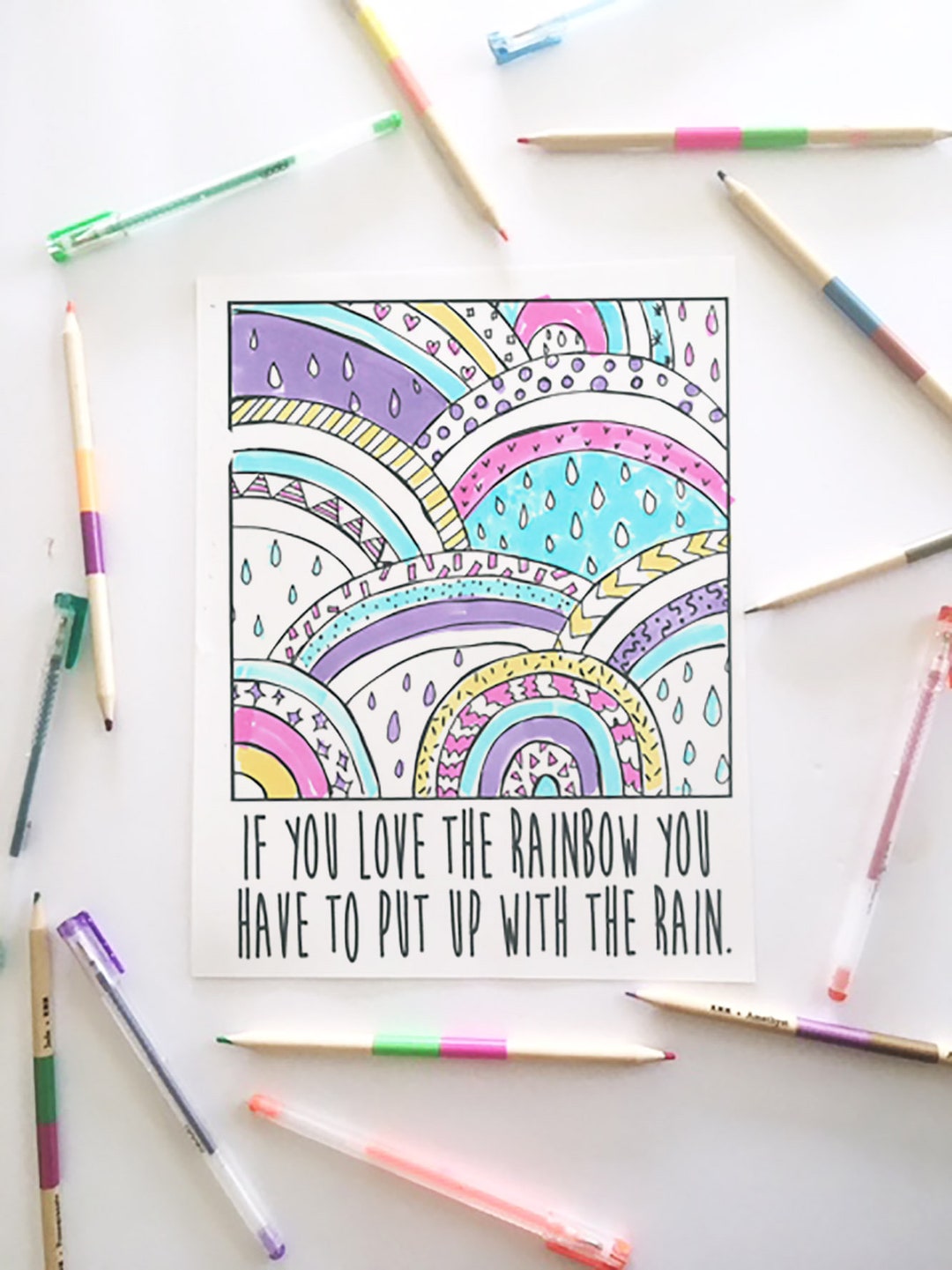 Kids Printable Coloring Page "if You Love the Rainbow", Kids Coloring ...