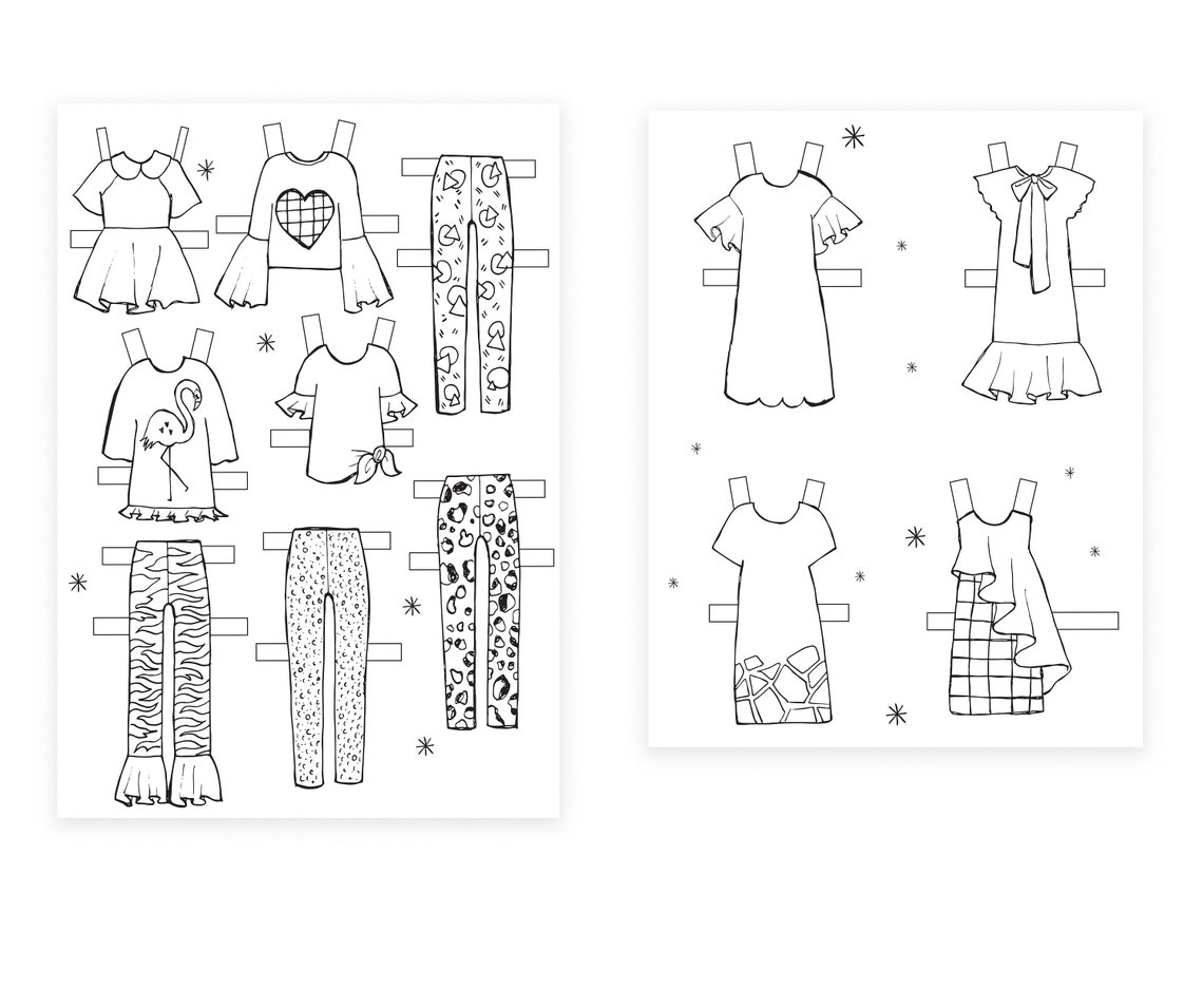 Printable Coloring Paper Dolls, Printable Paper Doll, Paper Crafts ...