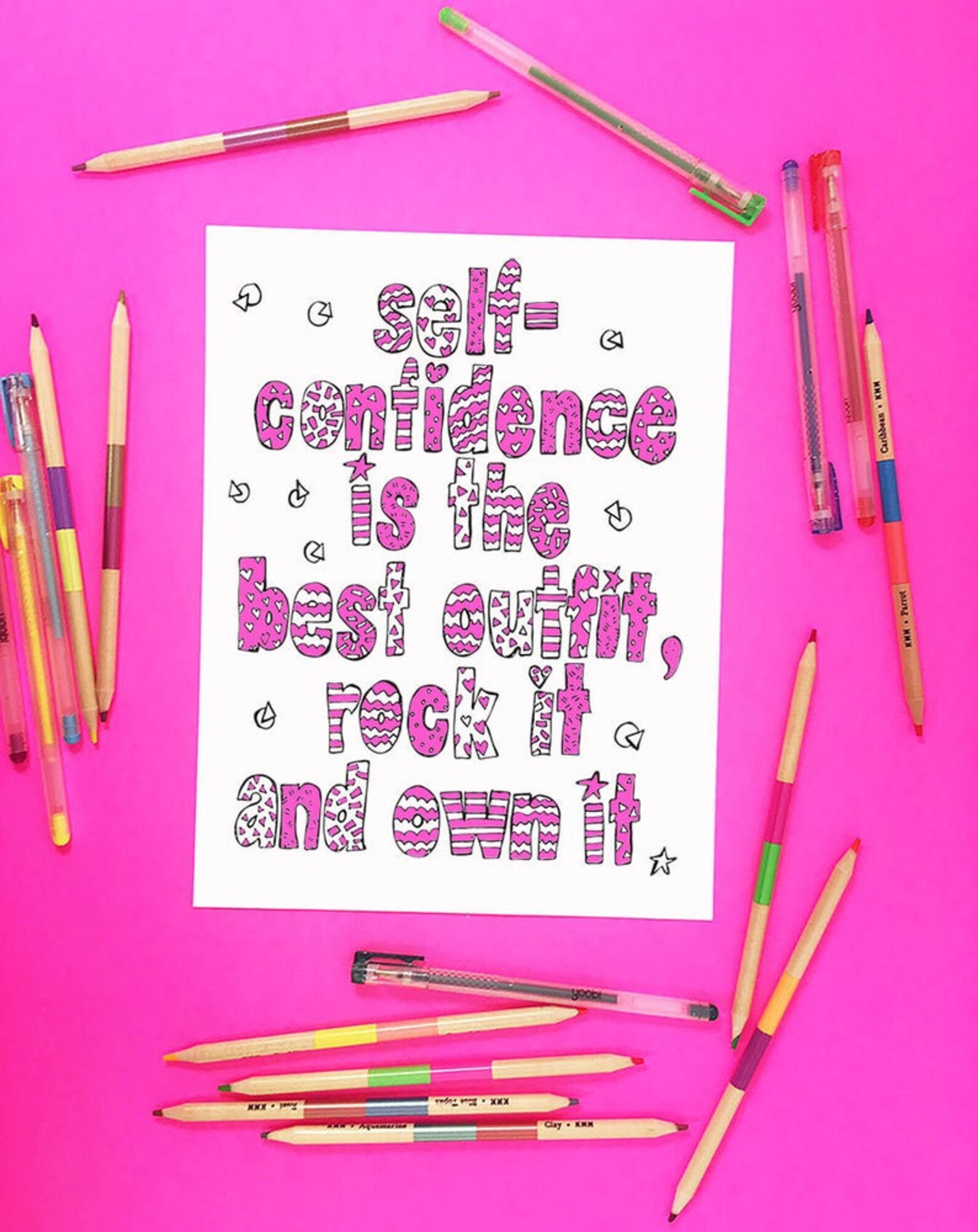 Confidence Coloring Package, Kindness, Self-esteem Coloring Pages ...
