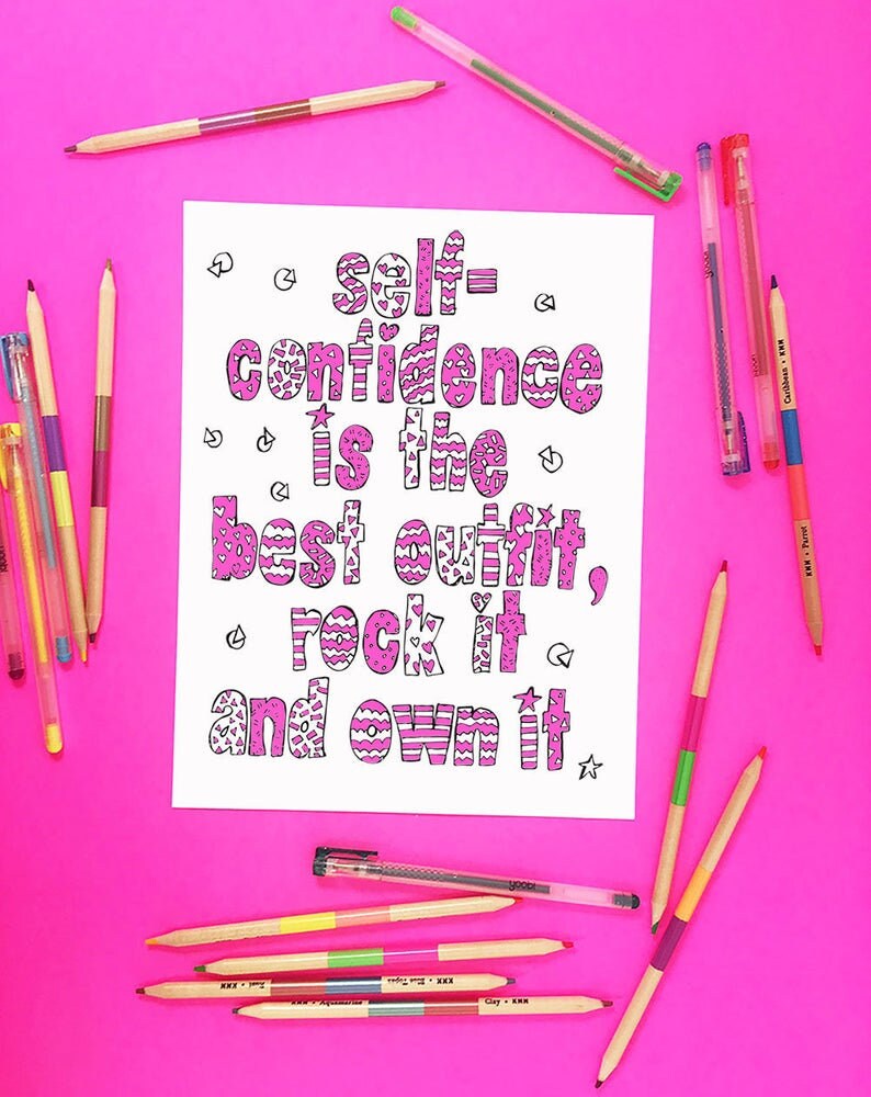 Confidence Coloring Package, Kindness, Self-esteem Coloring Pages ...