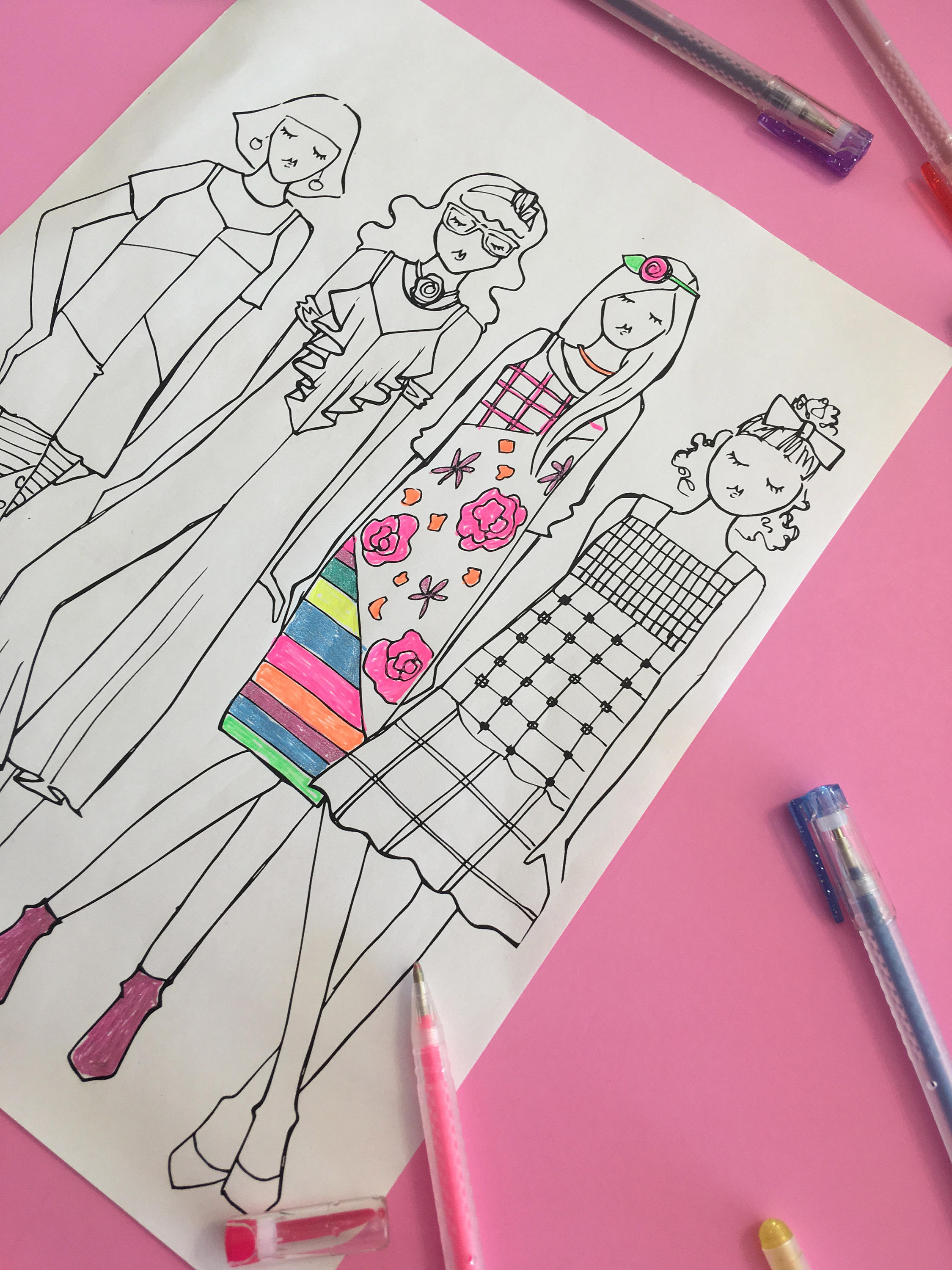 Coloring Pages, Fashion, Tween, Girls, Slumber Party, Sleepover ...