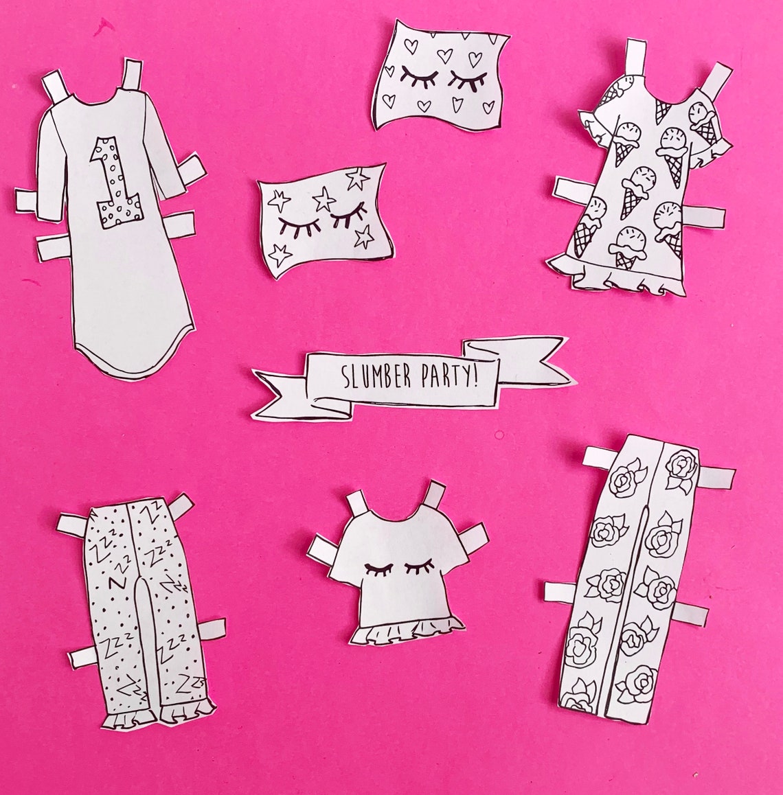 Printable Coloring Paper Dolls Printable Paper Doll Paper - Etsy