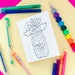Mother's Day Coloring Card "mason Jar Flowers", Kids Coloring Card ...