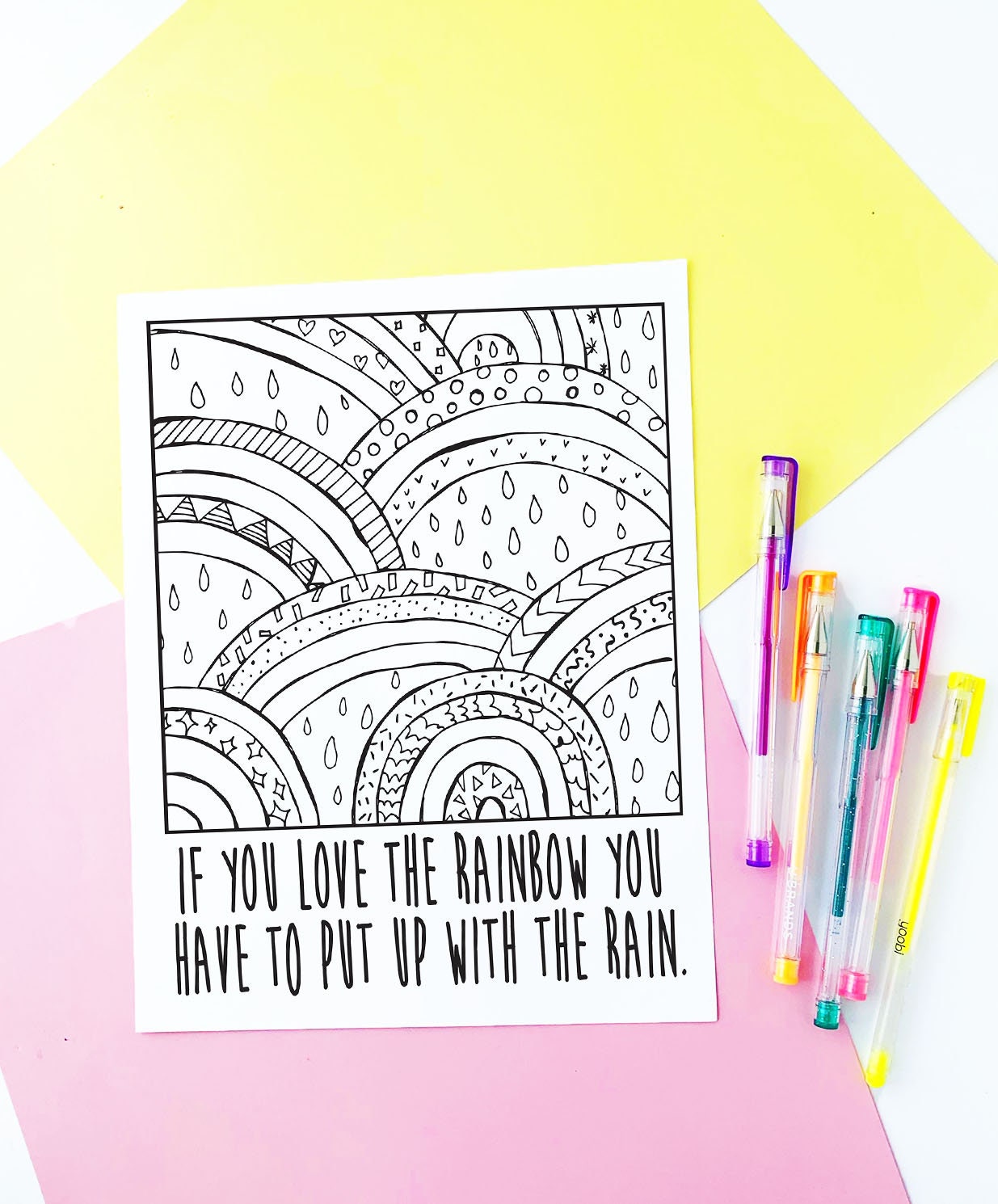Kids Printable Coloring Page "if You Love the Rainbow", Kids Coloring ...