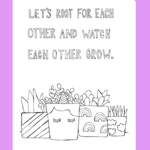 Coloring Page, Printable, Kindness "lets Root for Each Other", Kids ...
