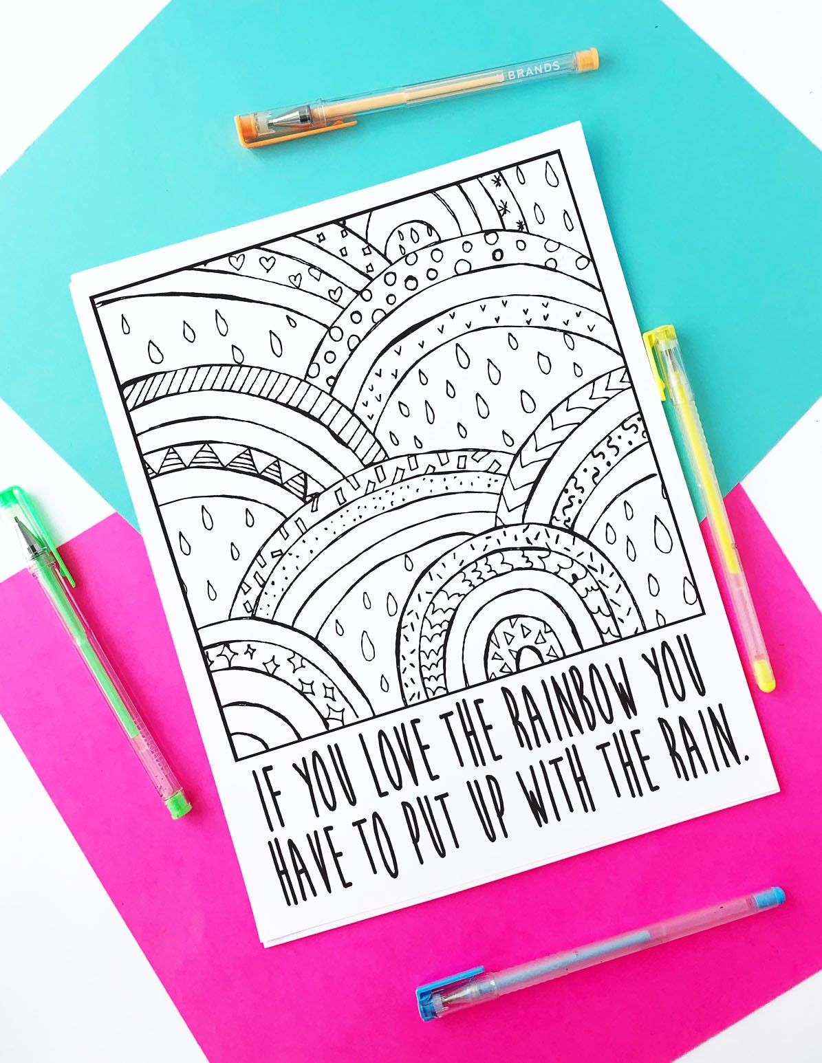 Kids Printable Coloring Page "if You Love the Rainbow", Kids Coloring ...