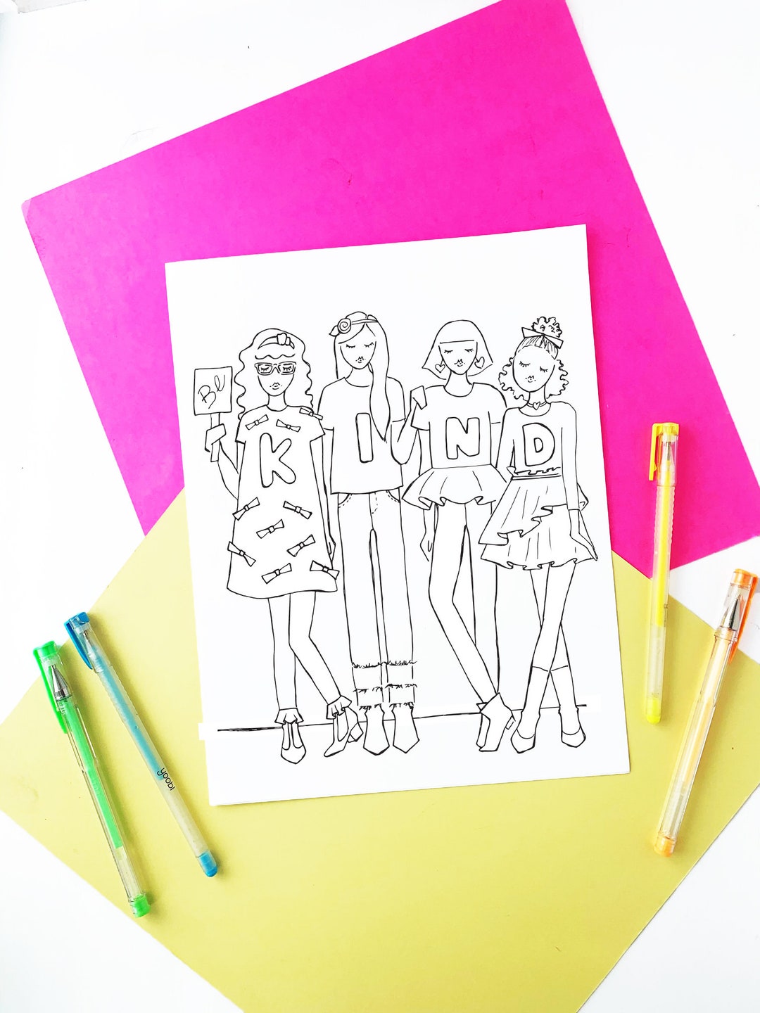 Be Kind Coloring Page, Coloring Printable, Kindness, Be Kind, Random ...