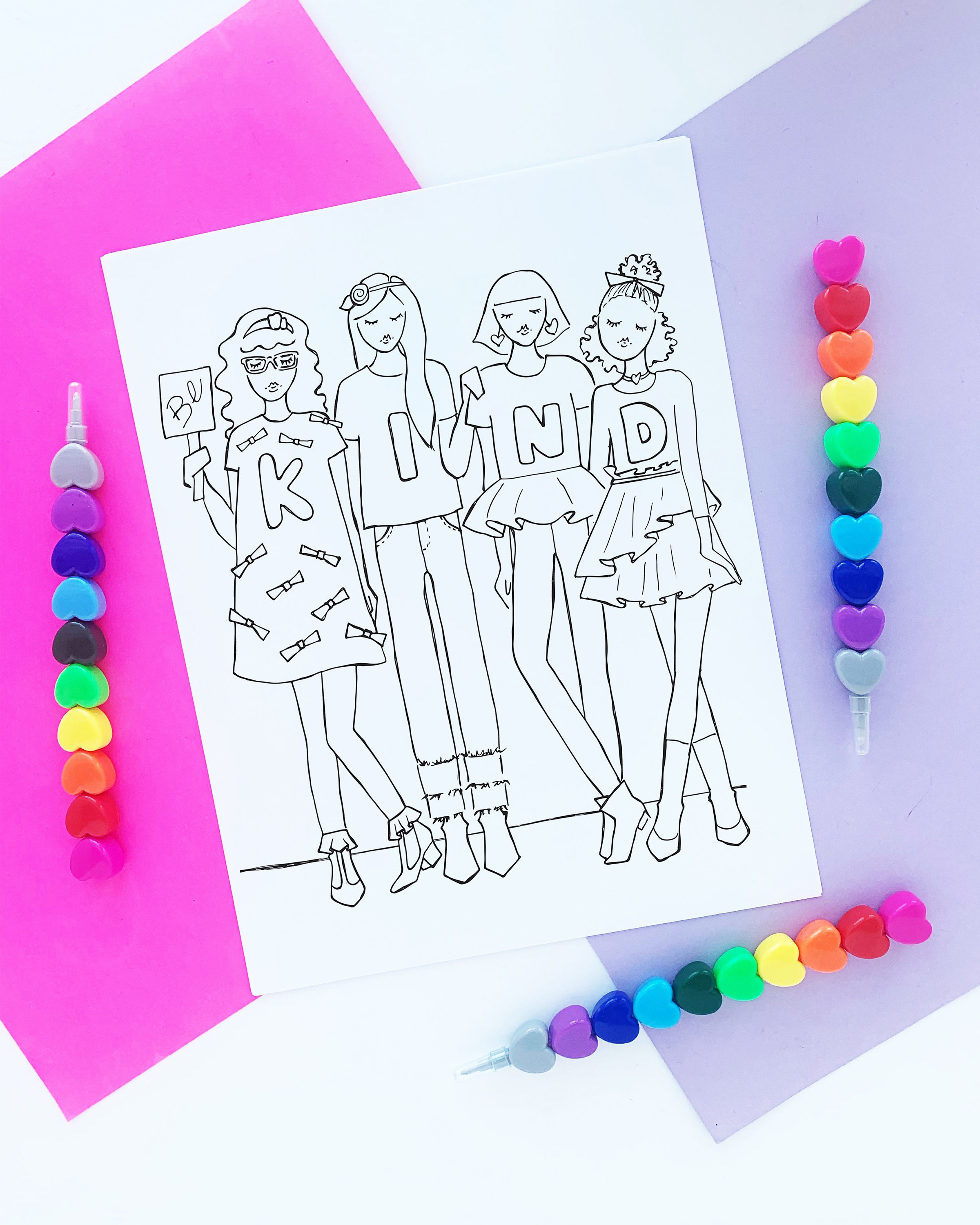 Be Kind Coloring Page, Coloring Printable, Kindness, Be Kind, Random ...