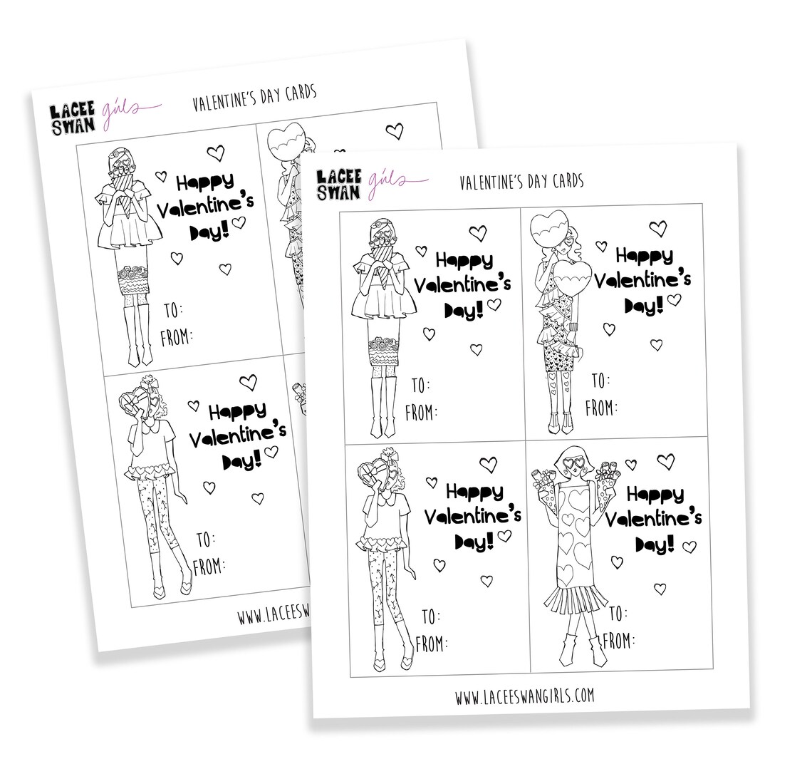 Valentine's Day Cards | Coloring Printables | Kids Coloring Card ...