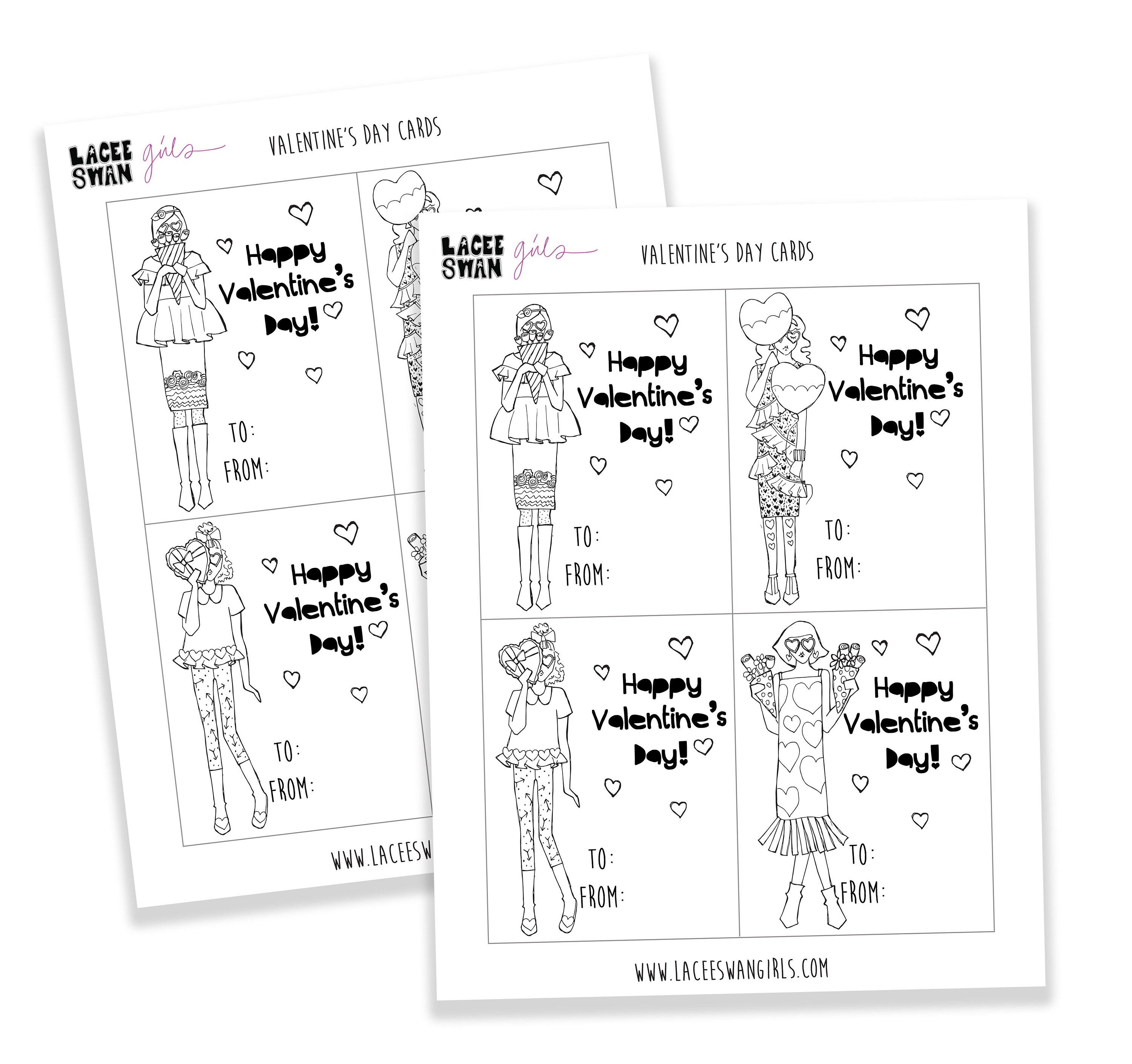 Valentine's Day Cards | Coloring Printables | Kids Coloring Card ...