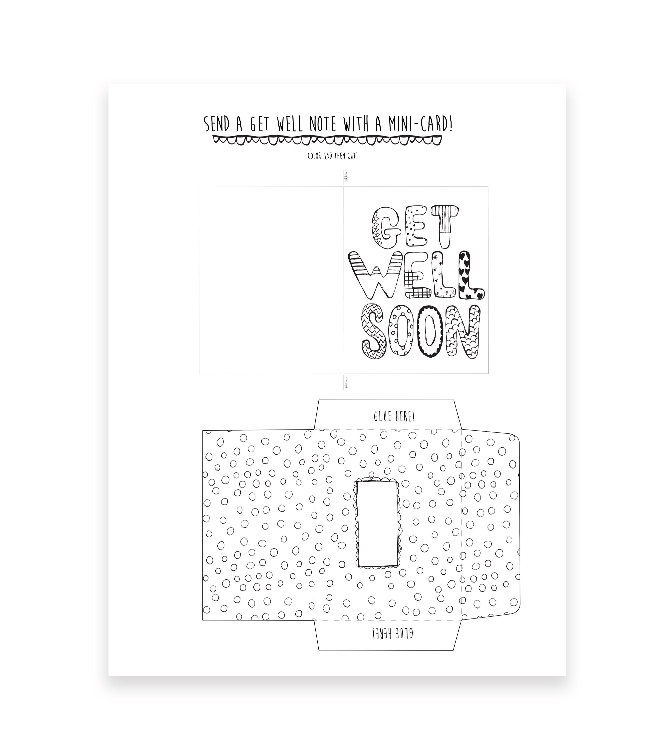 Printable Coloring Greeting Card Bundle, "mini Sized" Kids Craft ...