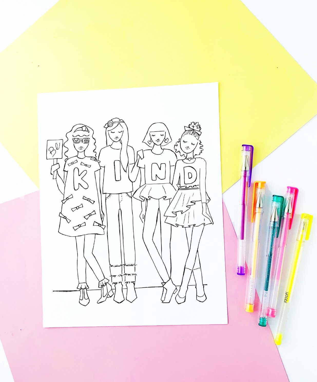 Be Kind Coloring Page, Coloring Printable, Kindness, Be Kind, Random ...