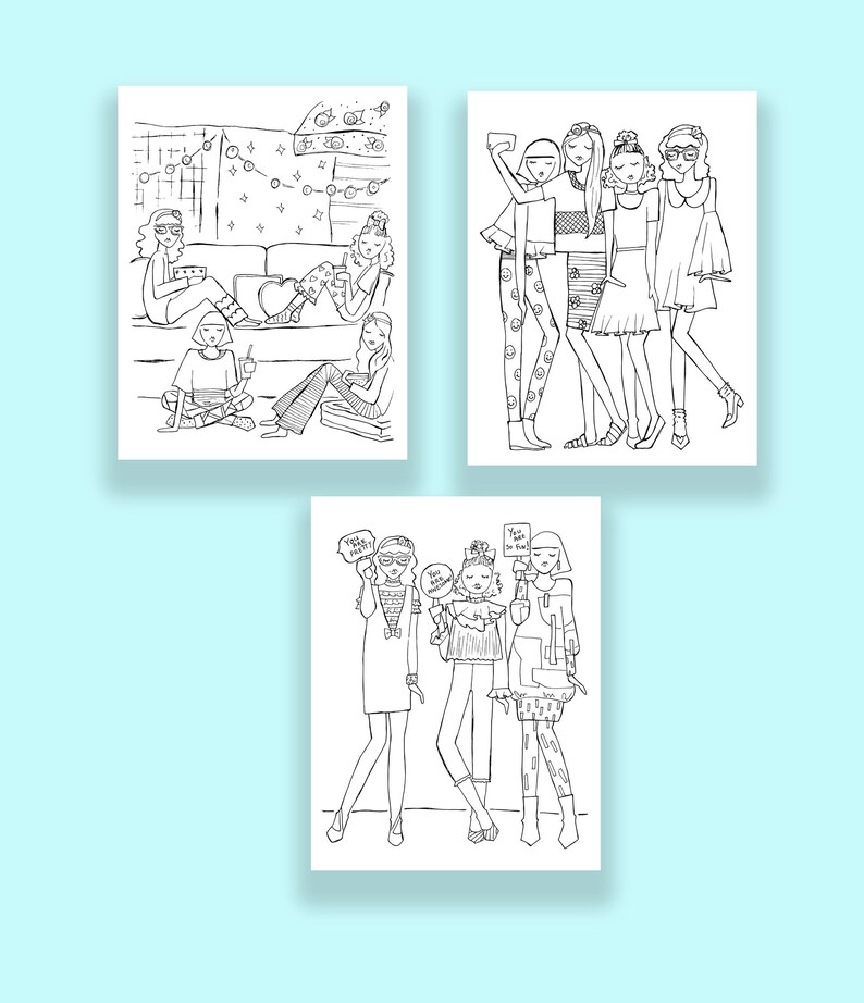 Friendship Bundle | Friendship, Kindness | Coloring Pages, Fashion ...